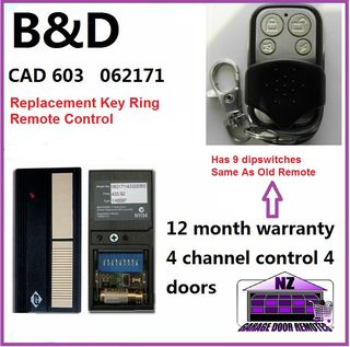 B&D 062162 GARAGE DOOR REMOTE CONTROL