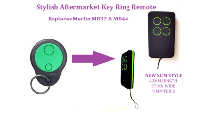 MERLIN M842 GARAGE DOOR REMOTE CONTROL