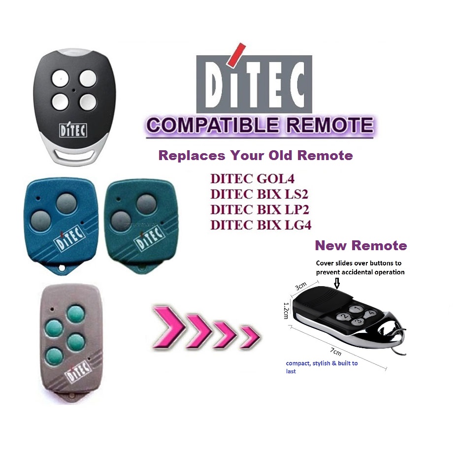 Ditec Gol4 Gate & Garage Door Remotes On Sale
